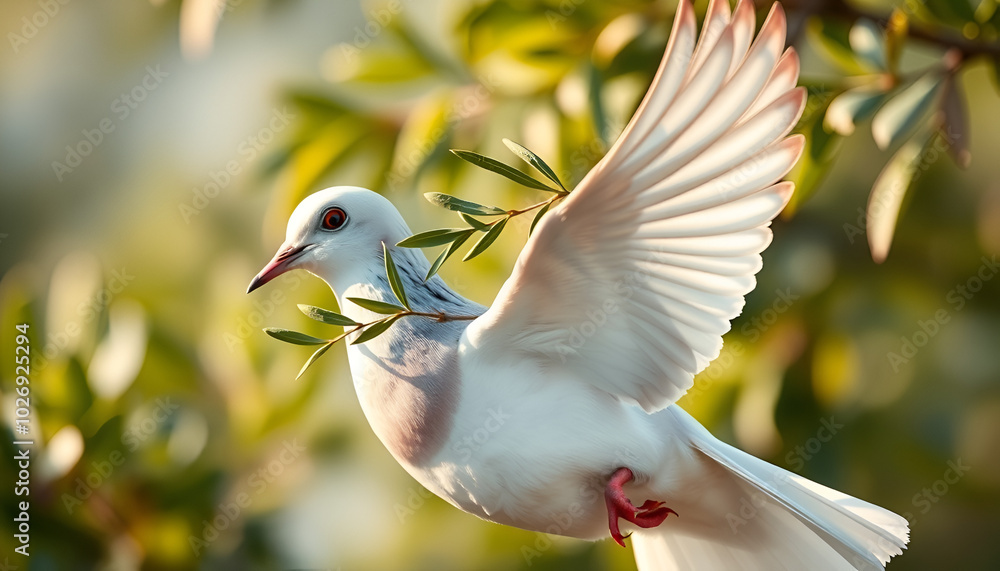 The doves journey back to Noah with an olive branch in its beak ...