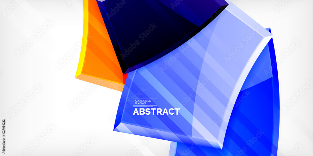 Round 3d shapes, plates background. Creative composition design ...