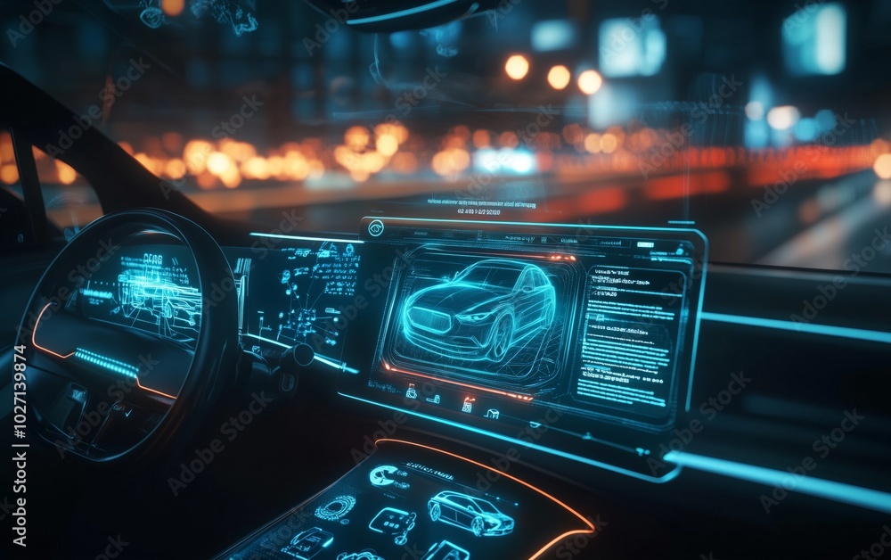 Virtual hologram interface for future of car industry is presented in ...