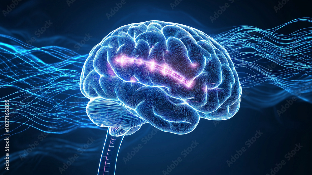 Auditory signal processing in the brain, mediated by the nervous system ...