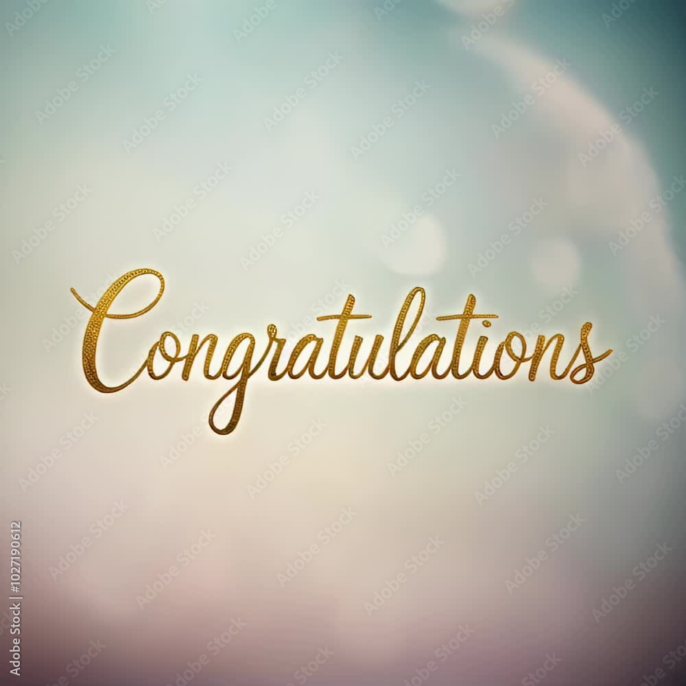 congratulatory design with the word Congratulations in cursive ...