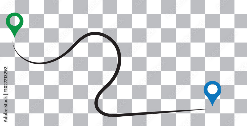 Map address location pointer symbol. location pin icon symbol sign ...