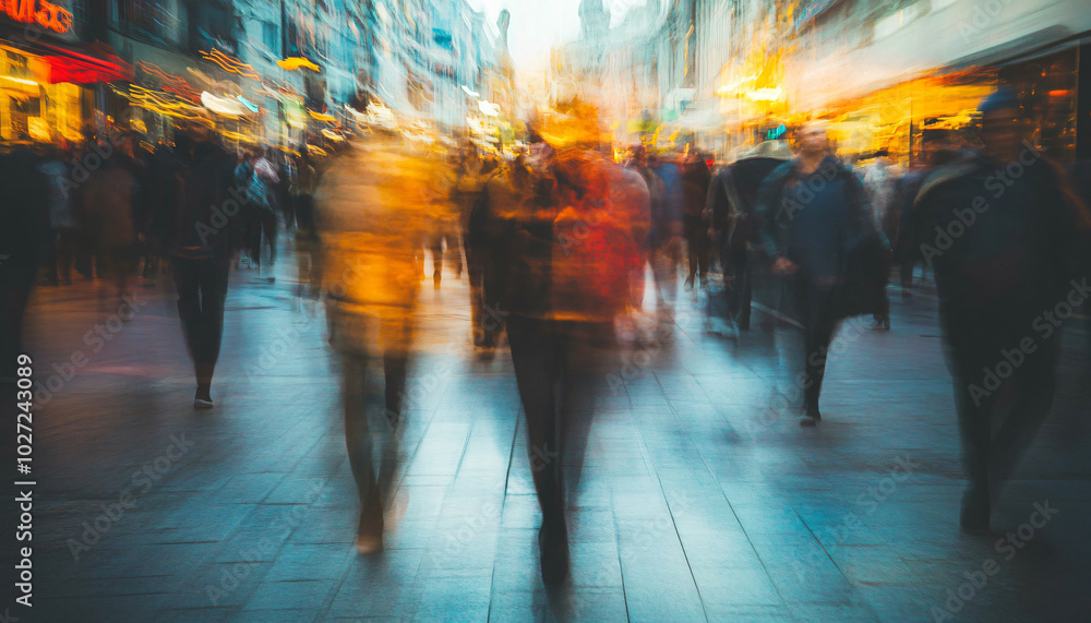 Capture people where the entire image is slightly blurred, playing with ...