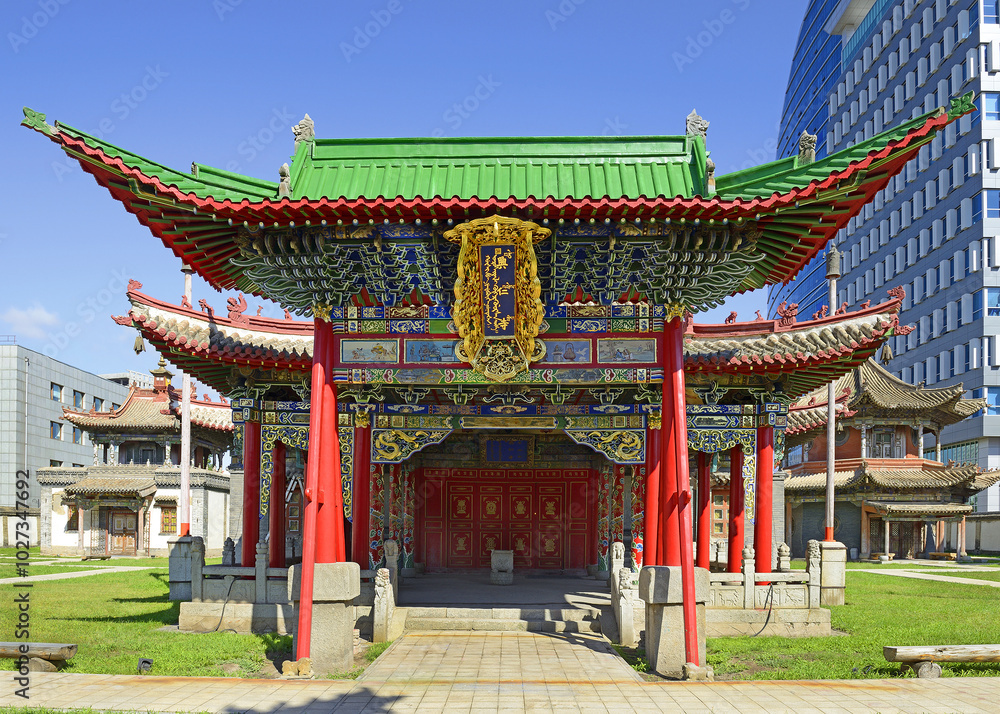 Main temple at Choijin Lama Temple complex. The Choijin Lama Temple ...
