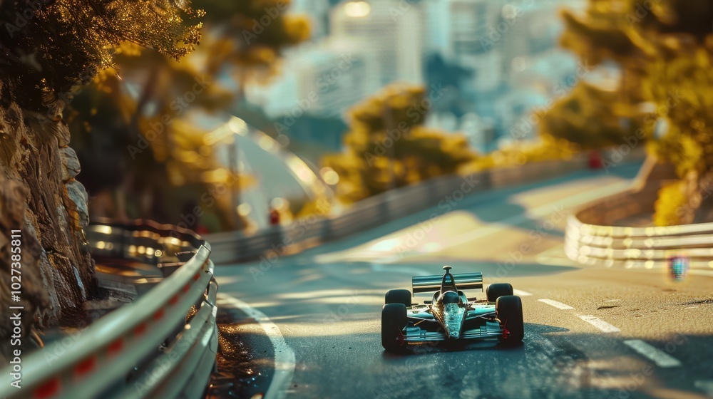 Monaco Grand Prix F1 driver cinematic landscape photography shot Stock ...