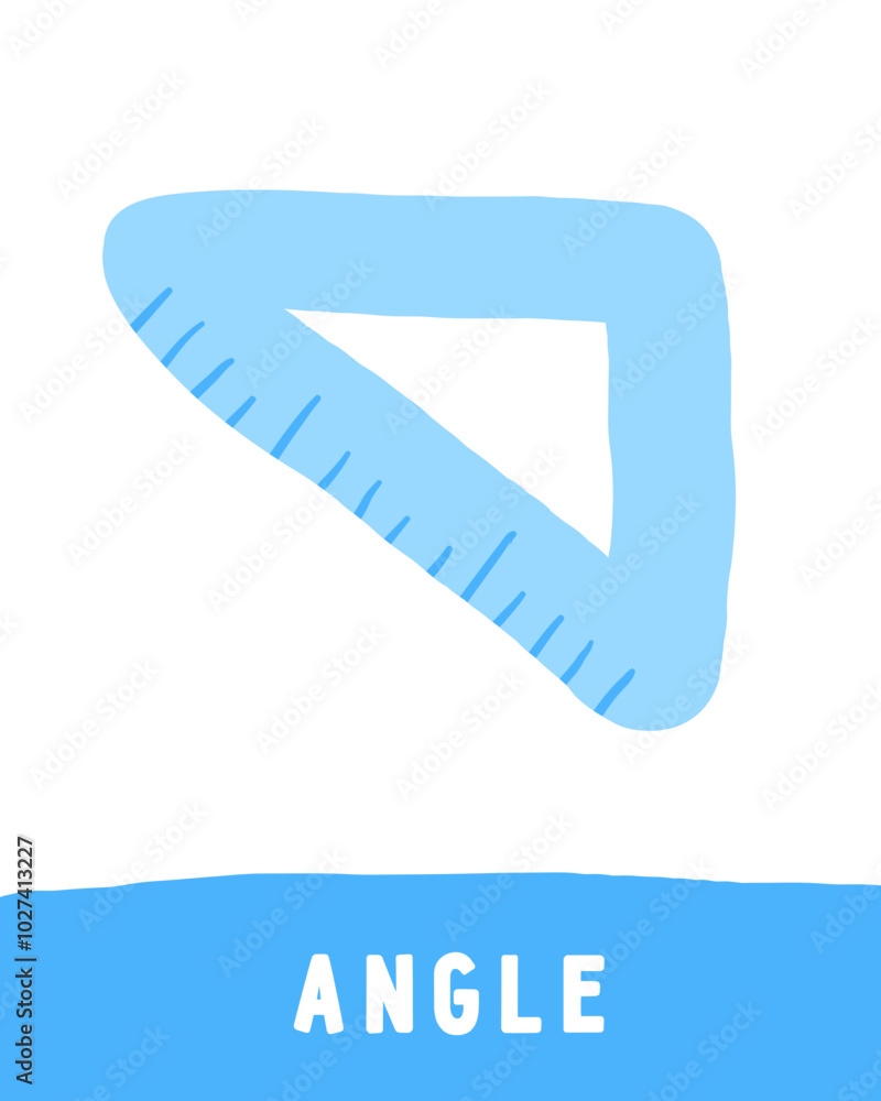 Learn science objects flashcard. Learning words for kids. Cute hand ...