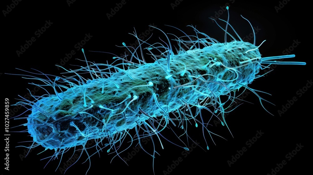 Bacteroides fragilis: A gram-negative, anaerobic bacterium typically ...