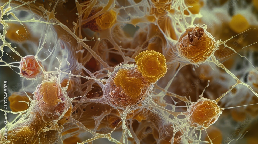 Sarcoma Cells: Developing in connective tissues like bones and muscles ...