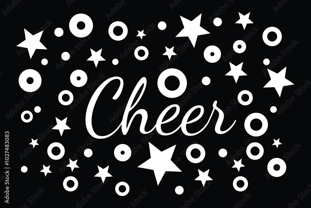 Cheer Art in White is a cheerleading design that is great for shirts ...