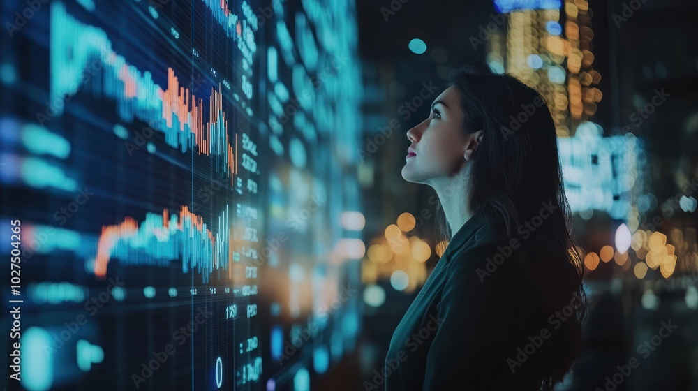 Business woman in financial services, featuring a professional with ...