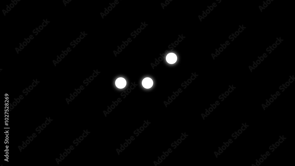 Typing loading dots on transparent background with alpha channel ...