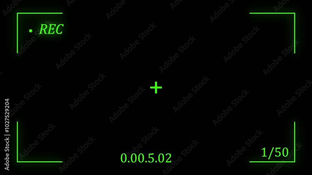 Camera recording screen overlay with alpha channel. frame shows button ...