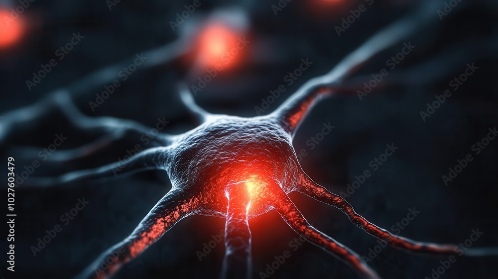 Microscopic zoom on a neuron’s synaptic cleft during neurotransmitter ...