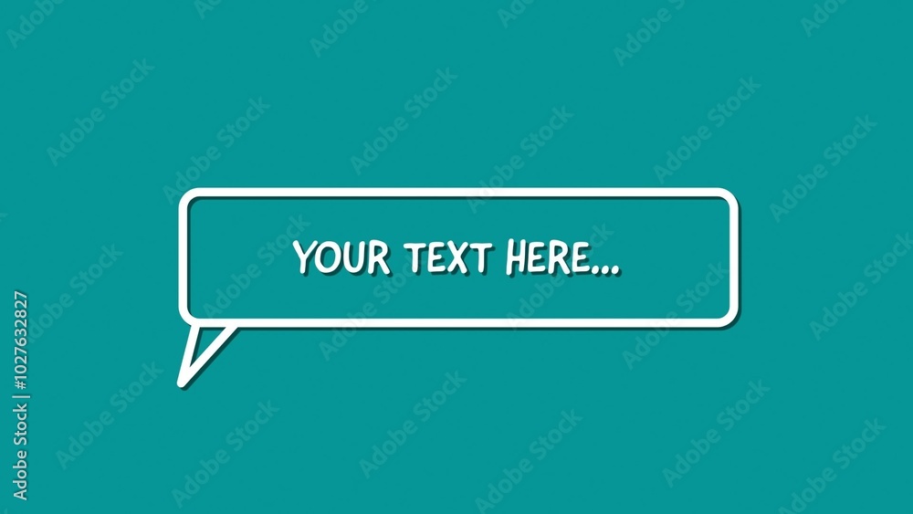Balloon Text Message Bubble Pop Up Title Intro Stock Template | Adobe Stock
