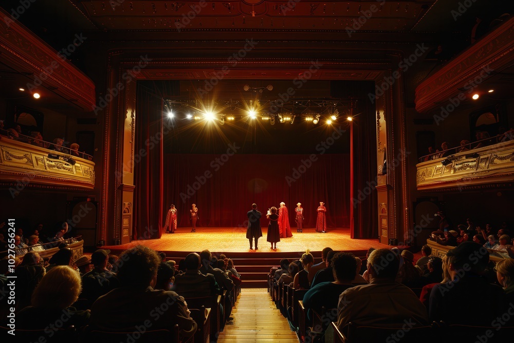 Theater performers in vivid costumes engage the audience, showcasing ...