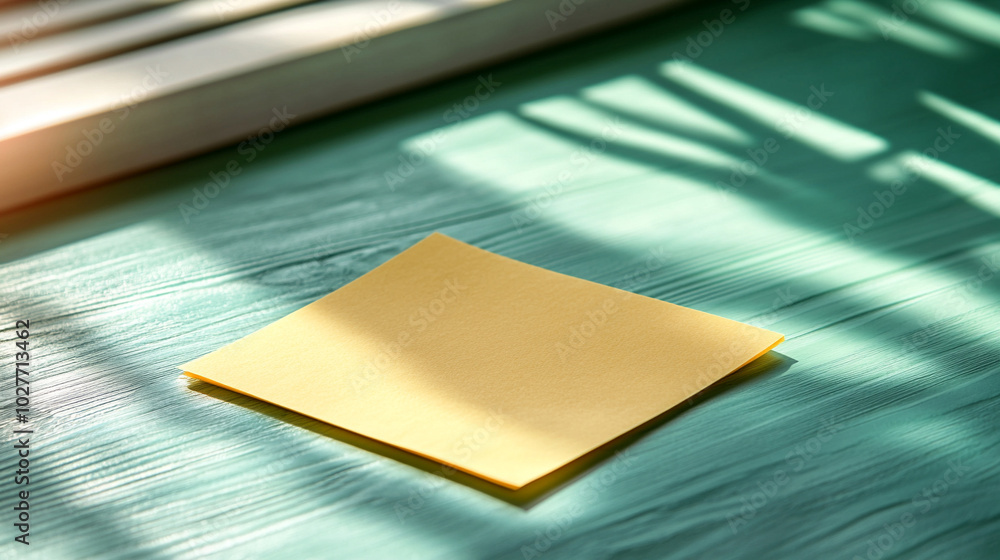 sticky note page mockup with a blank paper, perfect for reminders, to ...