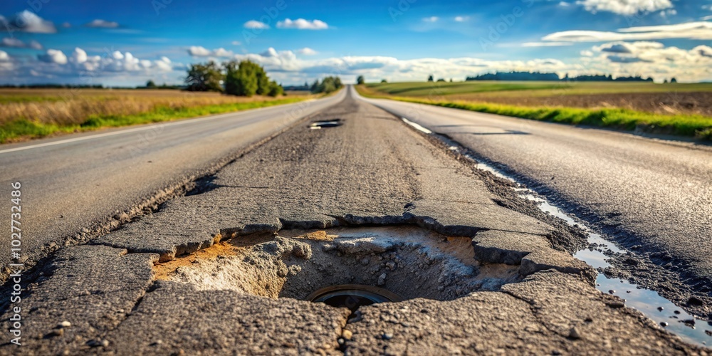 rough, urgent, pothole, surface, roadway,damaged, repair, deep ...