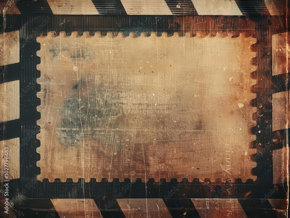 vintage super 8mm film frame with authentic dust and scratches. empty ...