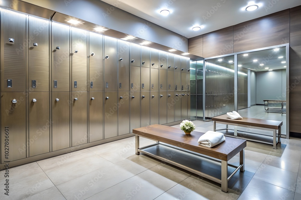 Gym Locker, With Stainless Steel Modern Luxury Lockers and soft ...