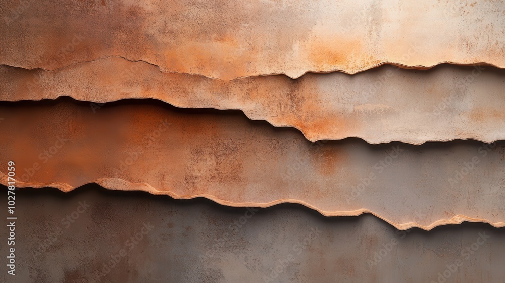 A close examination of rust-covered, cracked metal surfaces, showcasing ...