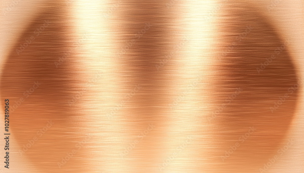Brushed copper metal texture with soft reflections, highlighting a ...