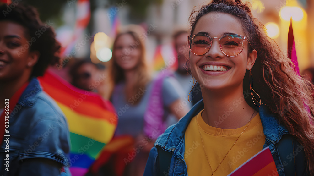 A group of LGBTQ employees and allies attending a company-sponsored ...