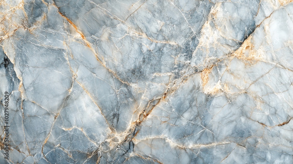 Elegant blue-gray marble texture with golden veins crisscrossing the ...