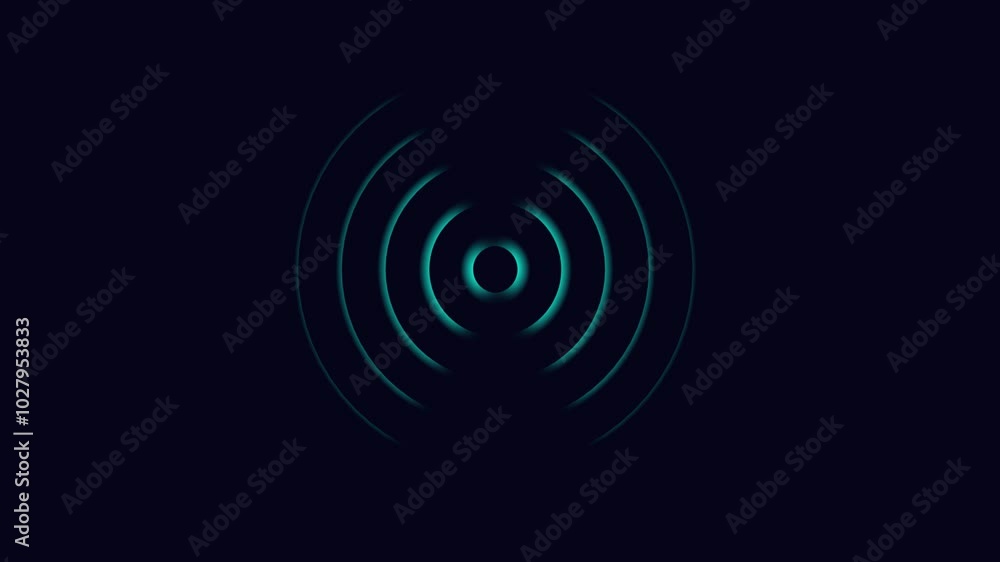 Radio wave station signal animated. Radio waves signal animation. Icon ...