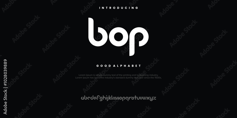 Bop Creative font. Modern abstract digital tech font. Logo creative ...