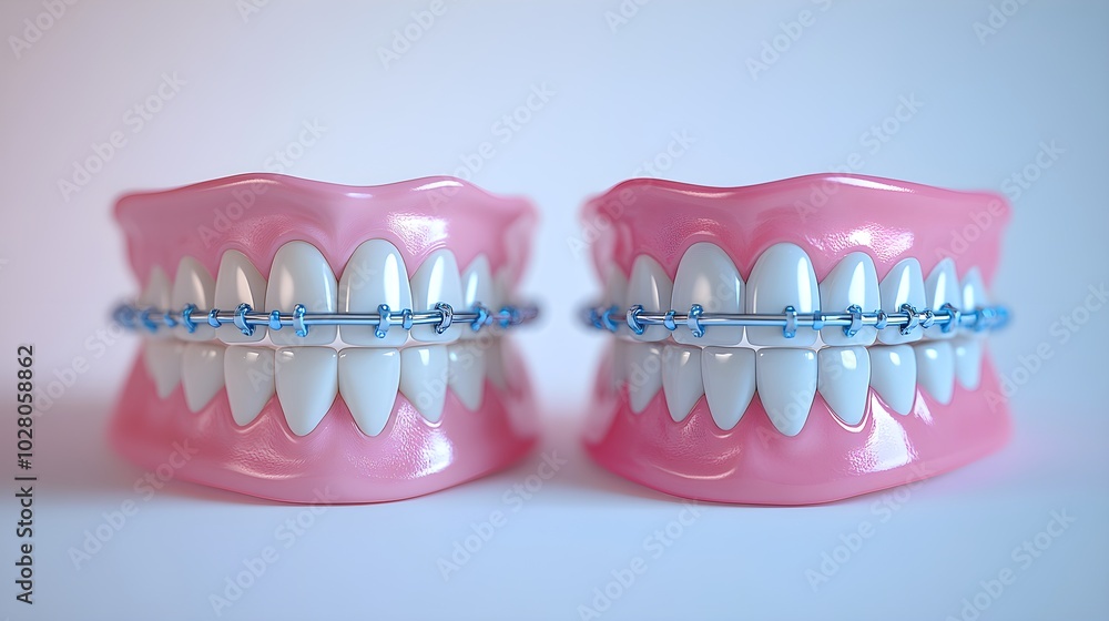 Before-and-after timeline of braces treatment, each month showing ...