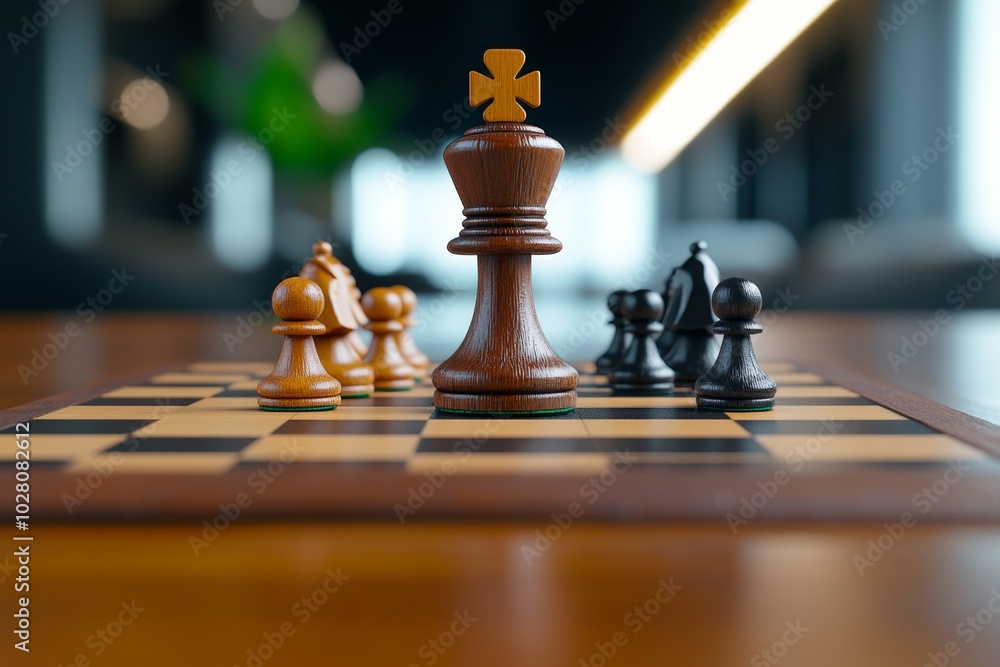 Minimalist outline of a chessboard, with the Queen's Gambit setup shown ...