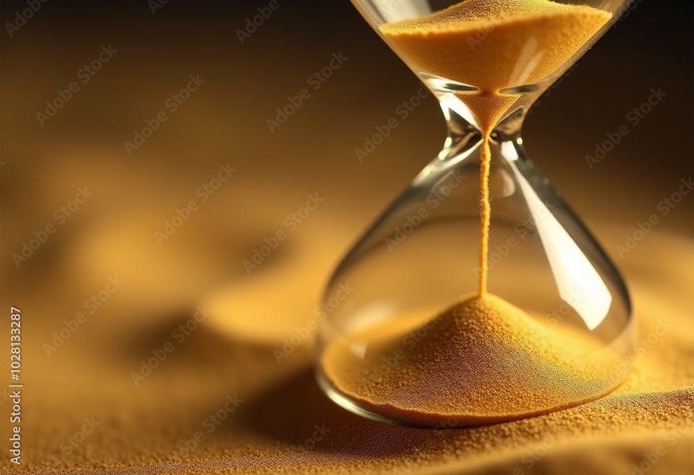 Golden Hourglass: A Visual Metaphor for Time and Choice, Featuring ...
