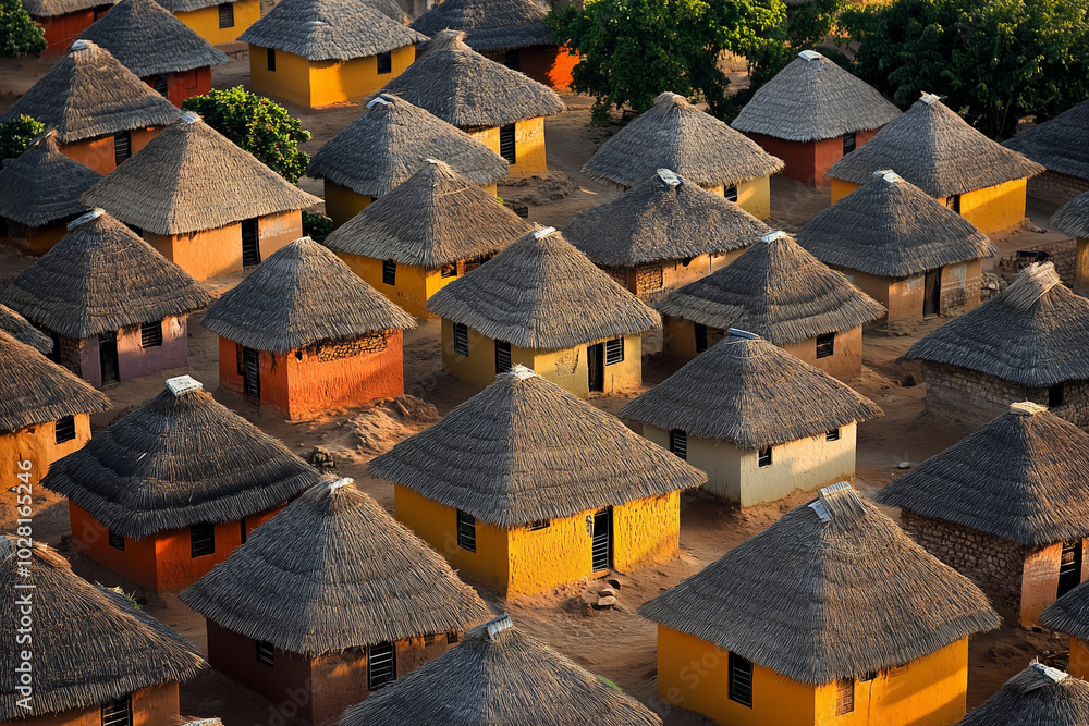 Traditional African houses and villages are deeply rooted in the ...