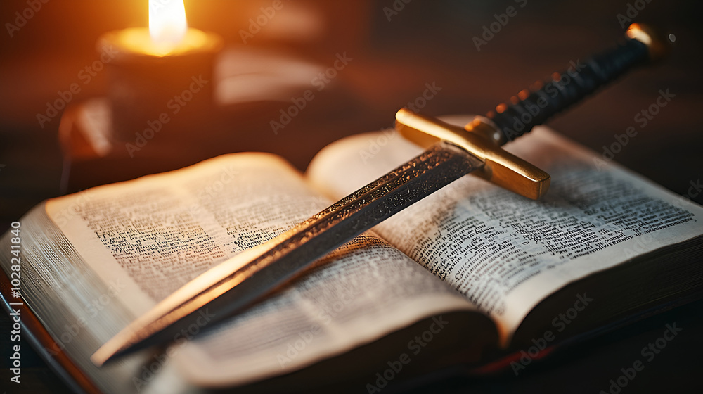 Sword of the spirit. Holy bible. For the word of God is living and ...
