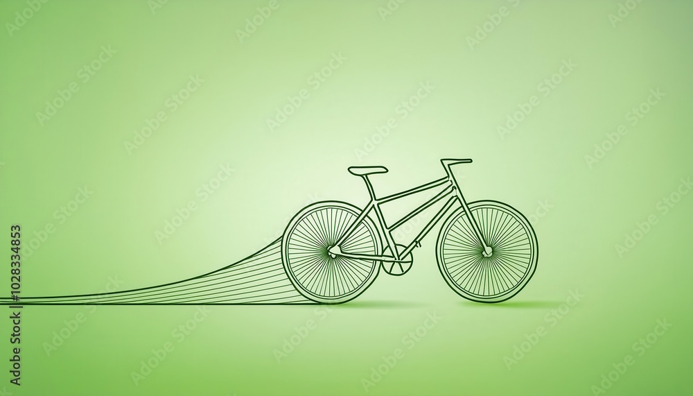 Minimalist Bicycle Wireframe. Eco Friendly Transportation ...