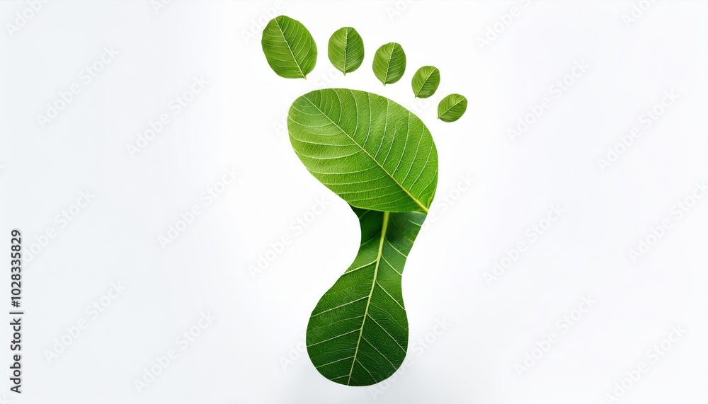 Eco Friendly Footprint. Symbolizing Sustainability and Green Impact ...