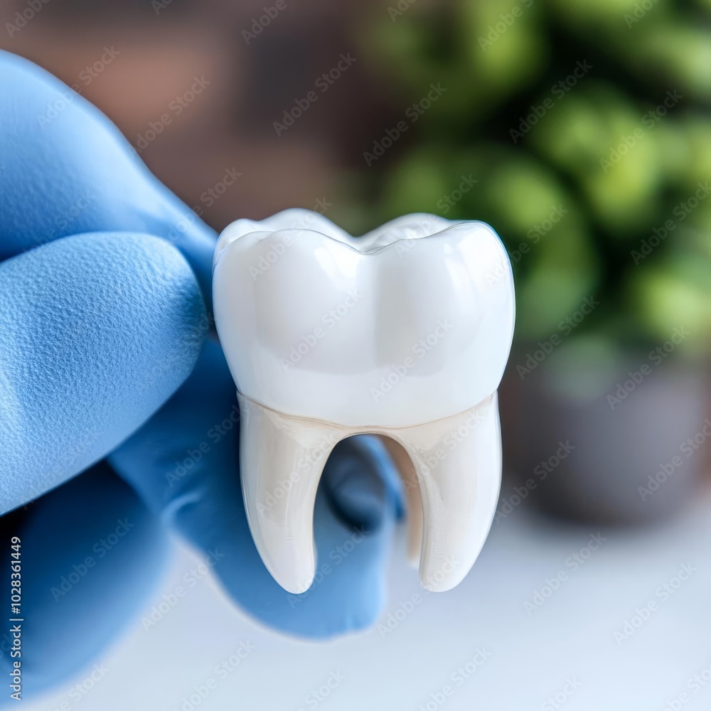 Filling molar tooth, dental hygiene in focus Stock Photo | Adobe Stock