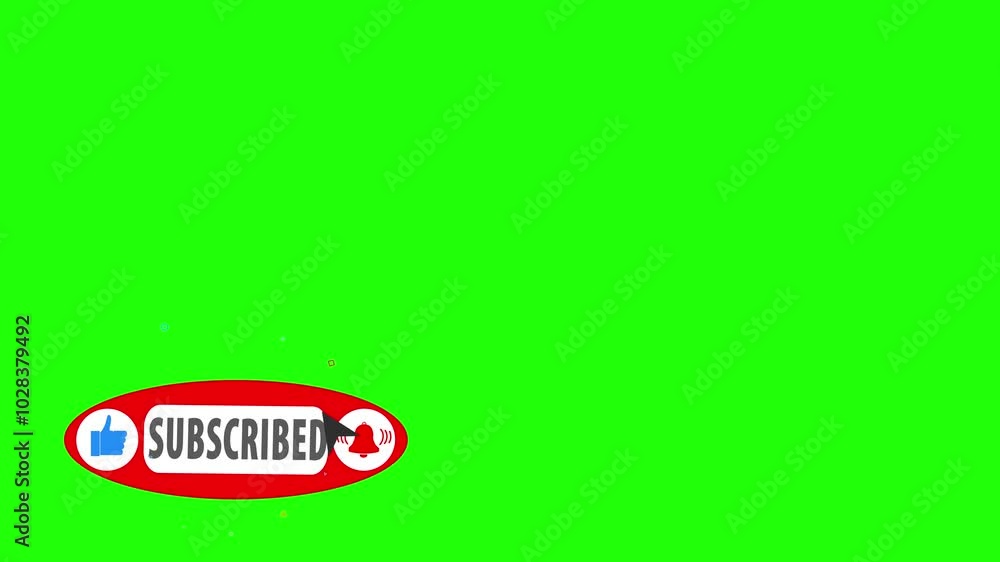 Greenscreen like subscribe bell button animation. Motion design ...