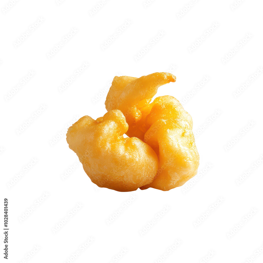 Single Cheese Puff Curl on White Background: Ultra Realistic UHD Detail ...