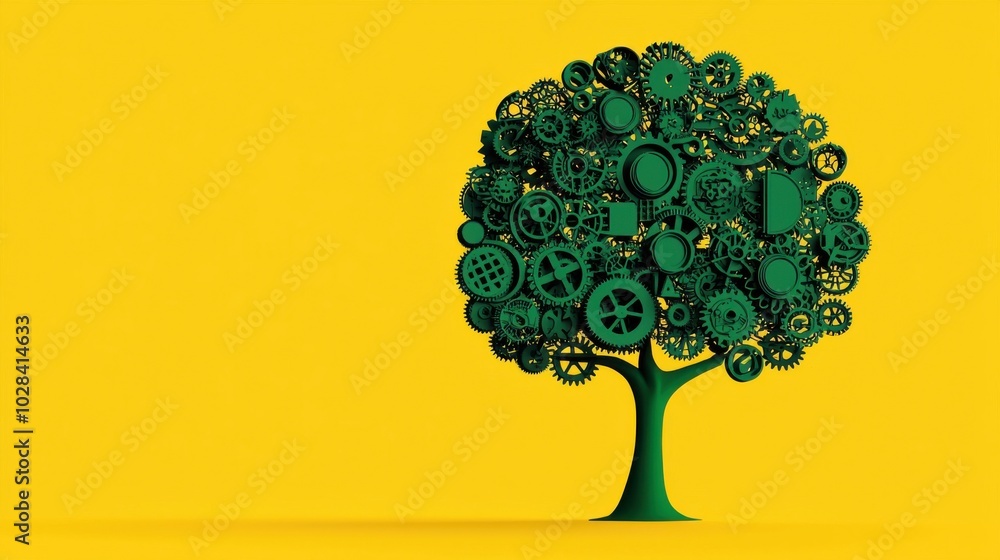 Adaptive Growth Tree: An abstract tree with flexible branches, each ...