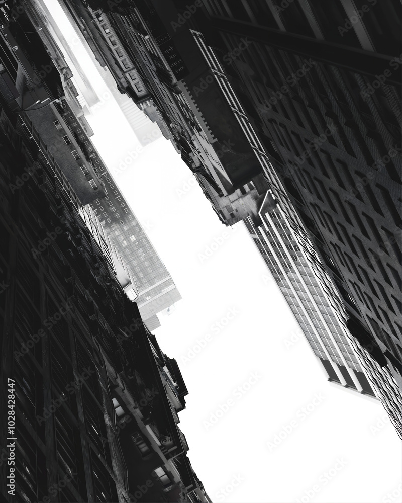 A Striking Upward Shot of a Modern Skyscraper, Emphasizing Bold ...