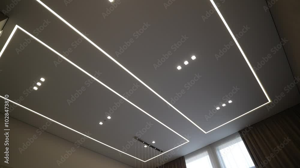 Contemporary Modern Ceiling Design Featuring Innovative LED Lighting ...