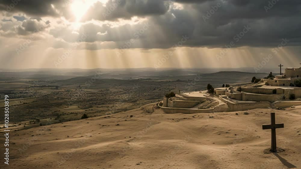 The site known as Calvary, found just outside the old city of Jerusalem ...