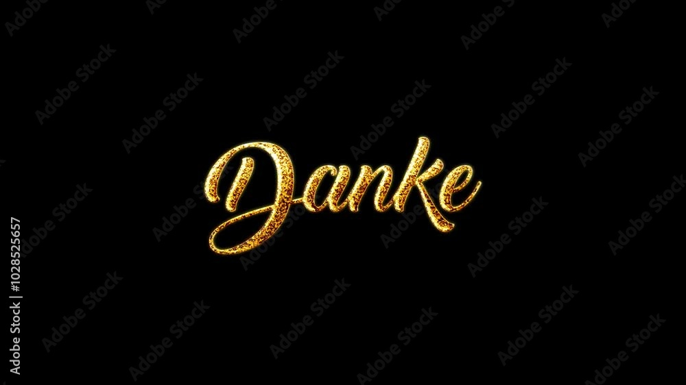glitter gold script danke text on transparent background easy to edit ...