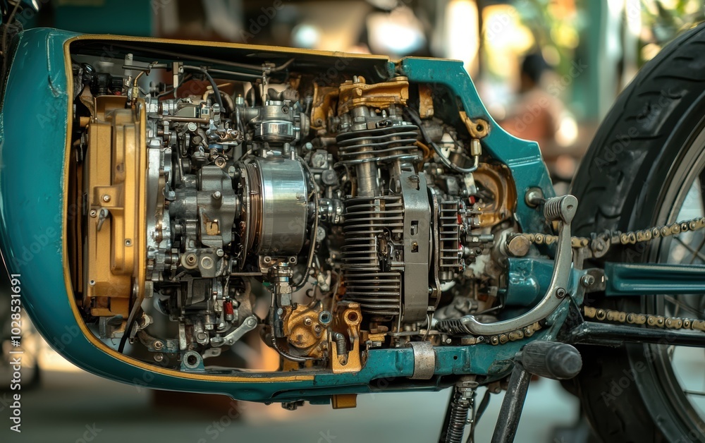 Dissected Power: A mesmerizing close-up reveals the intricate mechanics ...