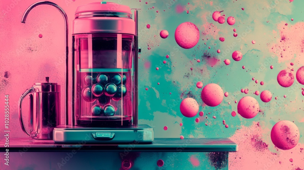 1960s scifi inspired bubble tea machine concept atomic age design ...