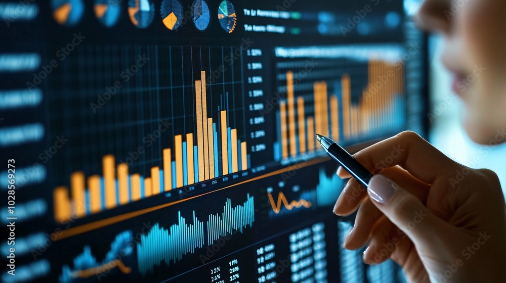 Advanced management system with database integration, presenting financial, operational, sales ...