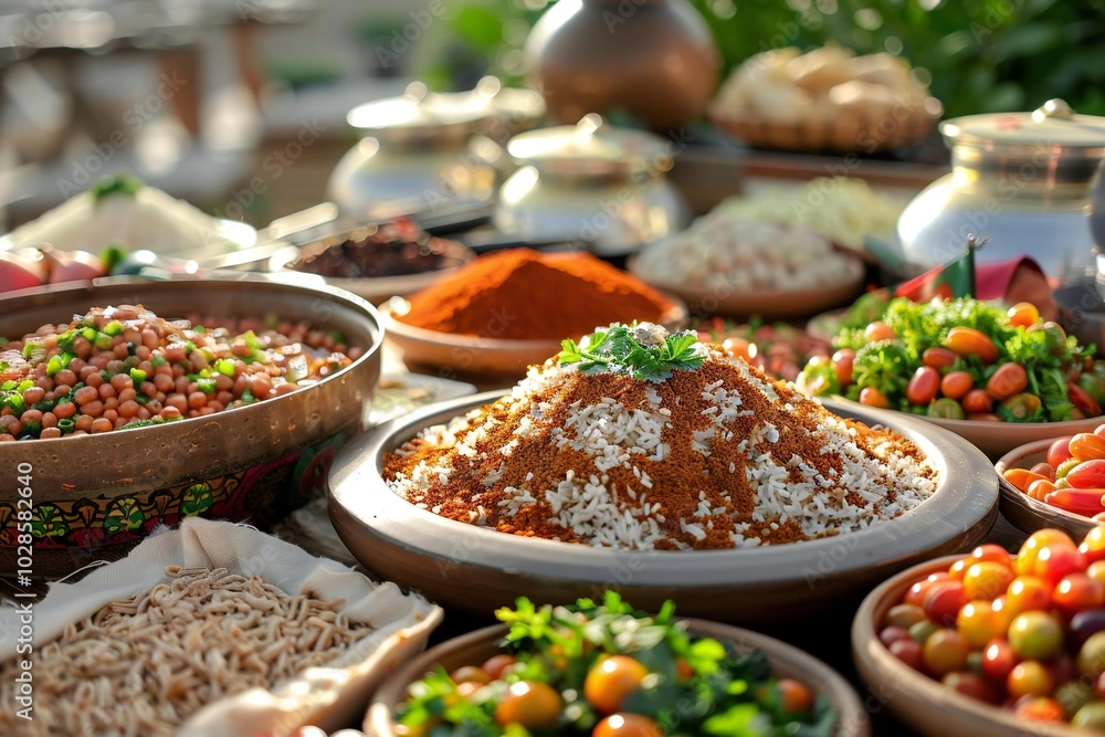 National Day (United Arab Emirates). A group of friends preparing a ...