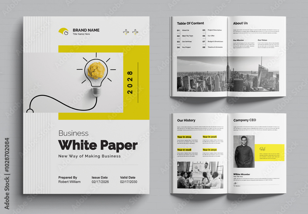 White Paper Design Template Stock Template | Adobe Stock