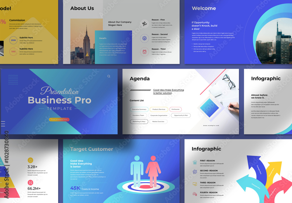 Business Pro Presentation Layout Stock Template | Adobe Stock